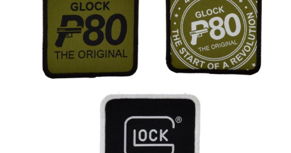 Glock® P80 Anniversary Patches (3 Σήματα Υφαντά)